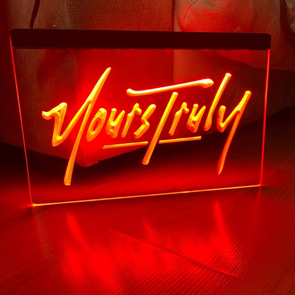 Other | Yours Truly Led Neon Red Light Sign 8x12 | Poshmark